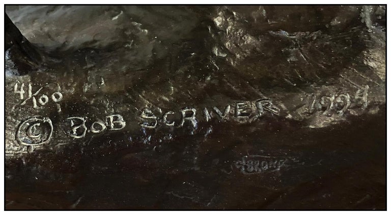 Bob Scriver - Bob Scriver Bronze Sculpture Signed Wildlife Full Round ...