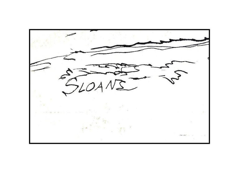Eric Sloane - Eric Sloane Original Ink Drawing On Board Hand Signed ...