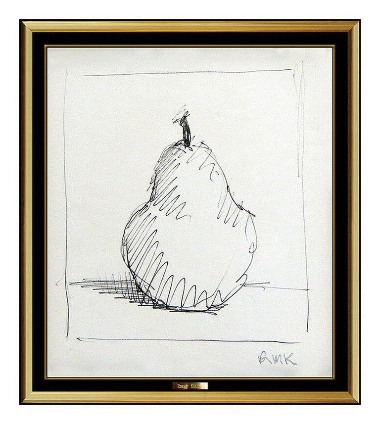 Robert Kulicke - Robert Kulicke Rare Ink Drawing Original Modern Fruit ...