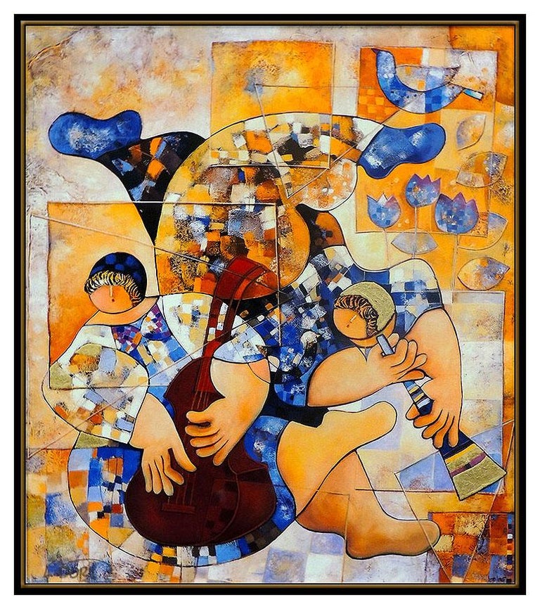 Dorit Levi - Dorit Levi Giclee On Canvas Harmony Female Portrait Signed ...