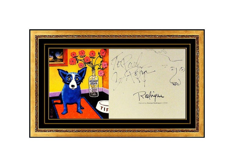 George Rodrigue - George Rodrigue Original Blue Dog Absolut Drawing ...