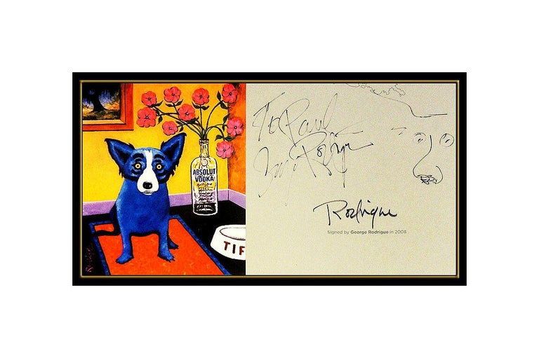 George Rodrigue - George Rodrigue Original Blue Dog Absolut Drawing ...