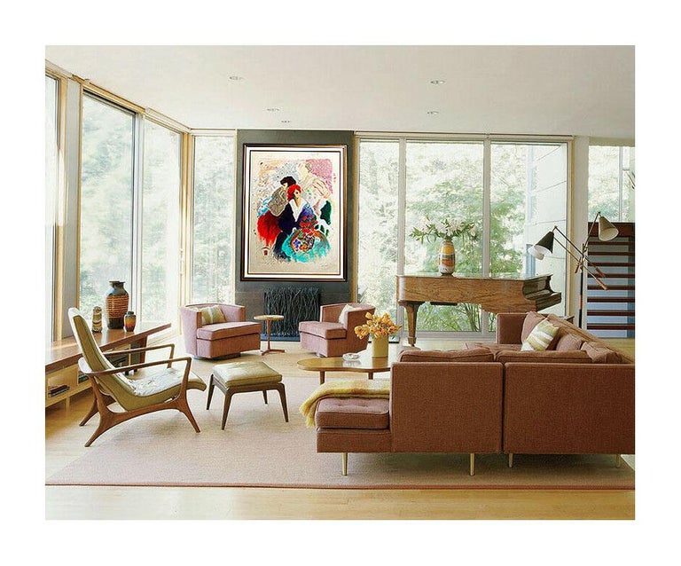 Roy Fairchild - Roy Fairchild Woodward Embellished Serigraph On Canvas ...