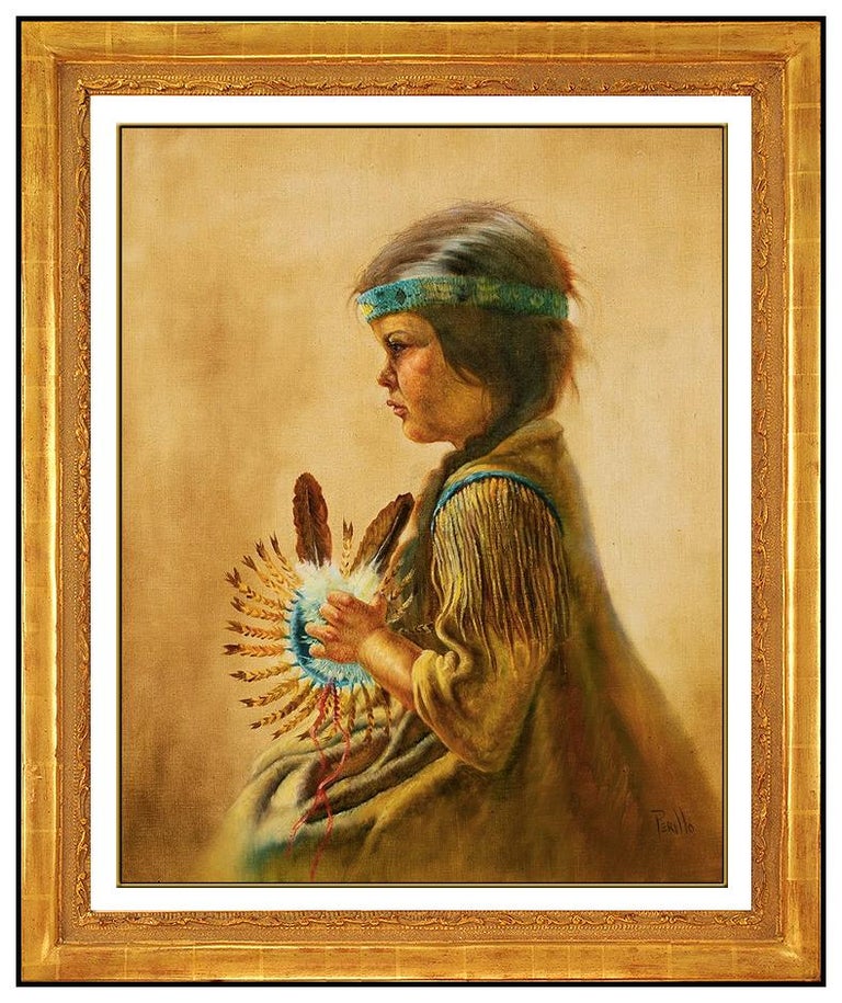Gregory Perillo - Gregory Perillo Oil Painting On Canvas Signed Native ...
