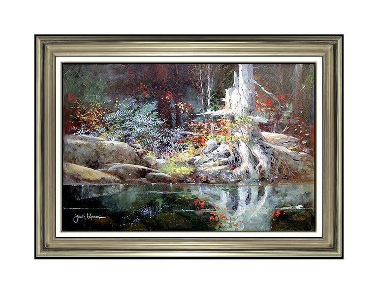 James Coleman - James Coleman Large Oil Painting On Canvas Signed ...