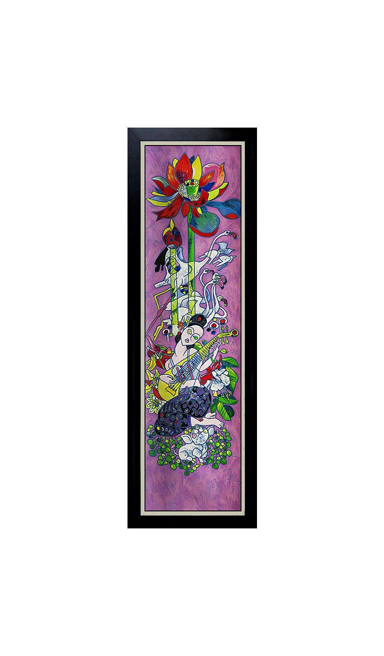 Jiang Tie Feng - JIANG TieFENG Original Signed 4 SERIGRAPH Canvas ART ...