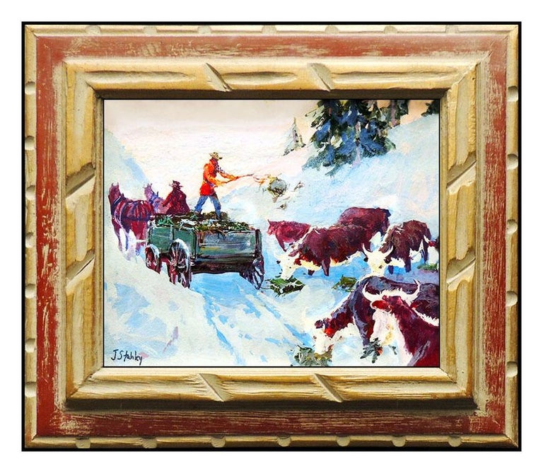 Joseph Stahley - Joseph Stahley Oil Painting on Board ORIGINAL RARE ...