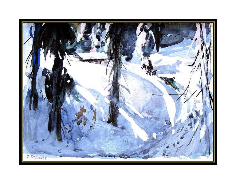 Joseph Stahley - Joseph Stahley Oil Painting ORIGINAL Signed Winter ...