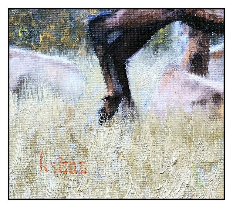 Kyle Sims - Kyle Sims Original Oil Painting On Canvas Landscape Deer ...