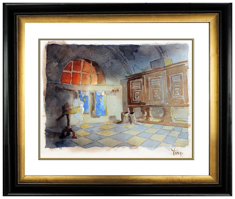 Toby Bluth - Toby Bluth PAINTING Original Watercolor Signed Walt Disney ...