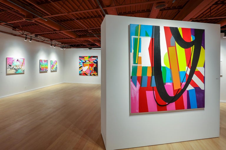 Al Maser - Loop (Abstract painting on canvas created with spray paint ...