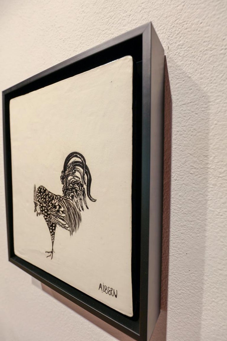 Annick Ibsen - Single Rooster (Ceramic tablet wall work with Italian ...