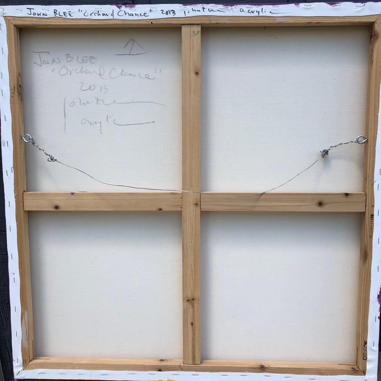 John Blee - "Orchard Chance" Bright pink color abstract painting w ...