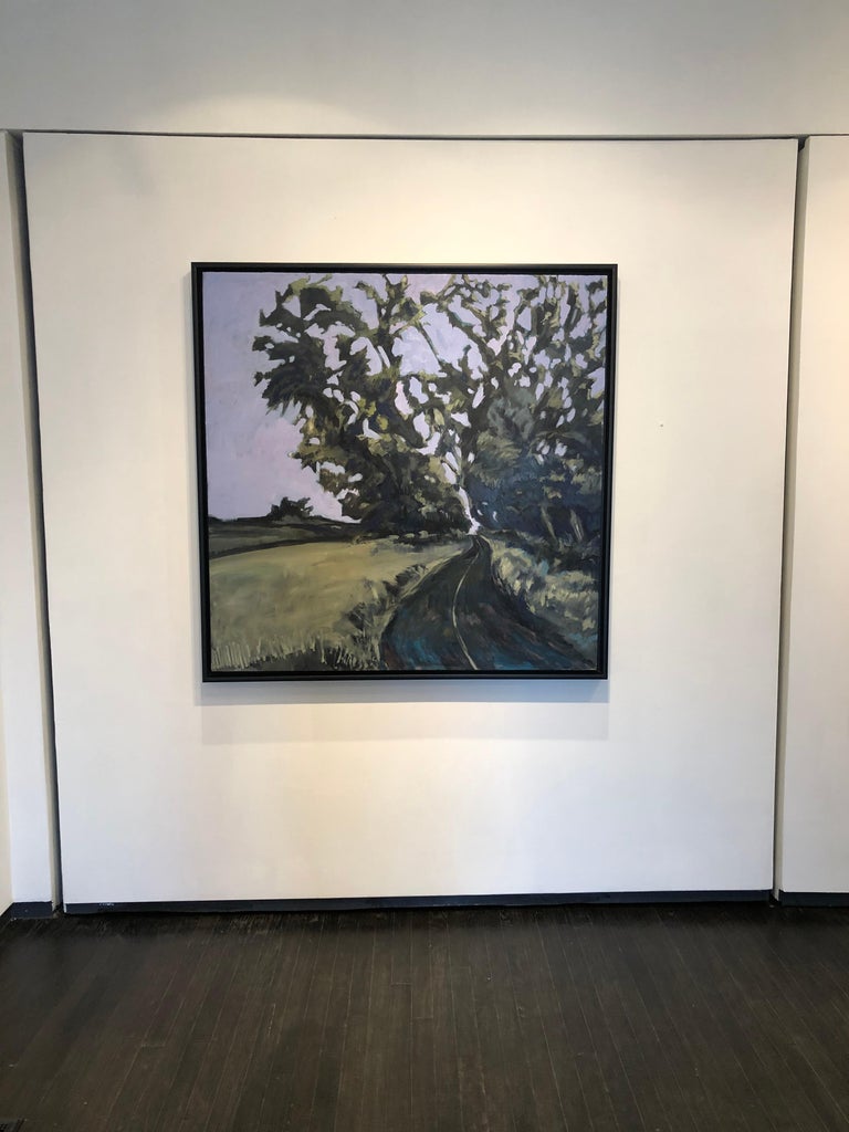 Patrick Bermingham - "Mineral Springs Road" Large dusk painting of a ...