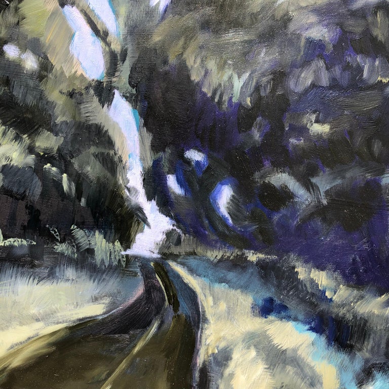 Patrick Bermingham - "Mineral Springs Road" Large dusk painting of a ...