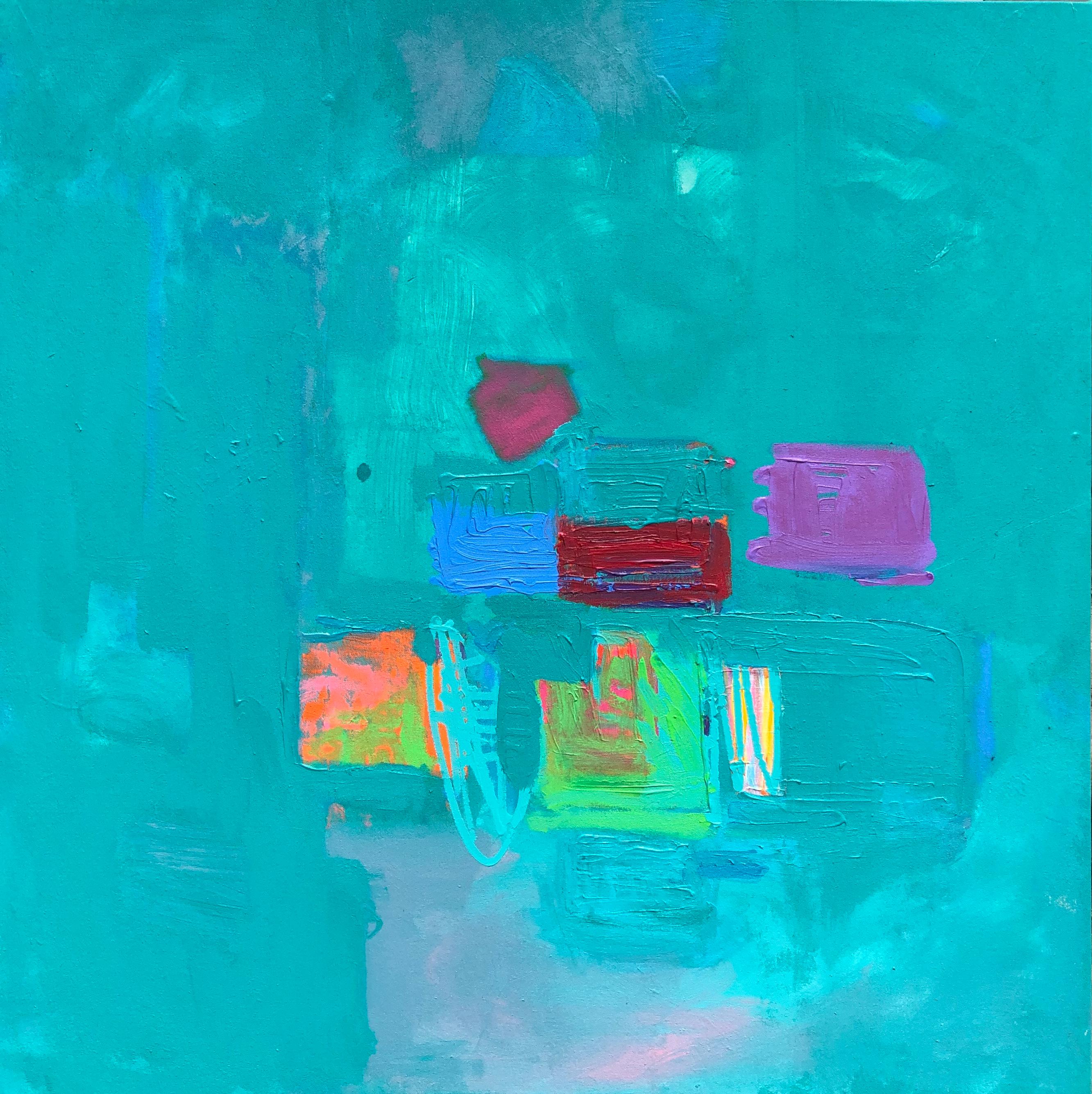 John Blee - "Orchard/The Sudden Places" This turquoise painterly ...