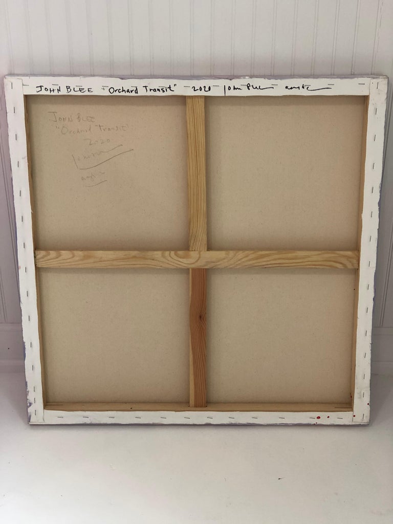 John Blee - "Orchard Transit" Lavender and pink abstract composition with lyrical brushwork at ...