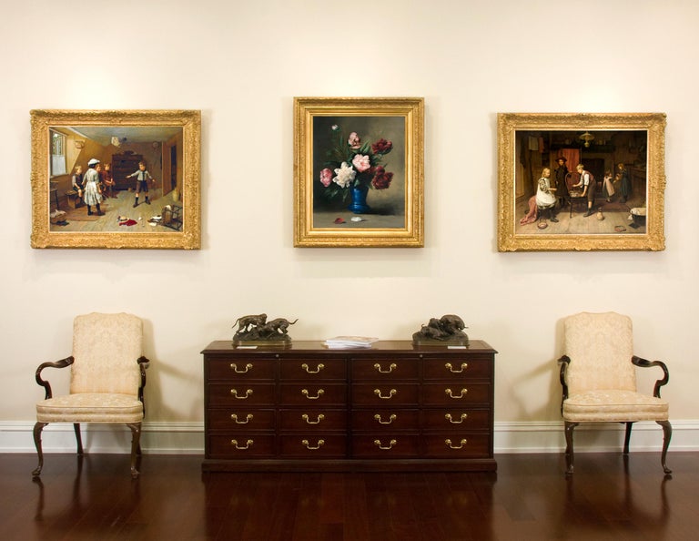 Germain Theodore Ribot - Floral Still-Life, Peonies in Blue For Sale at ...