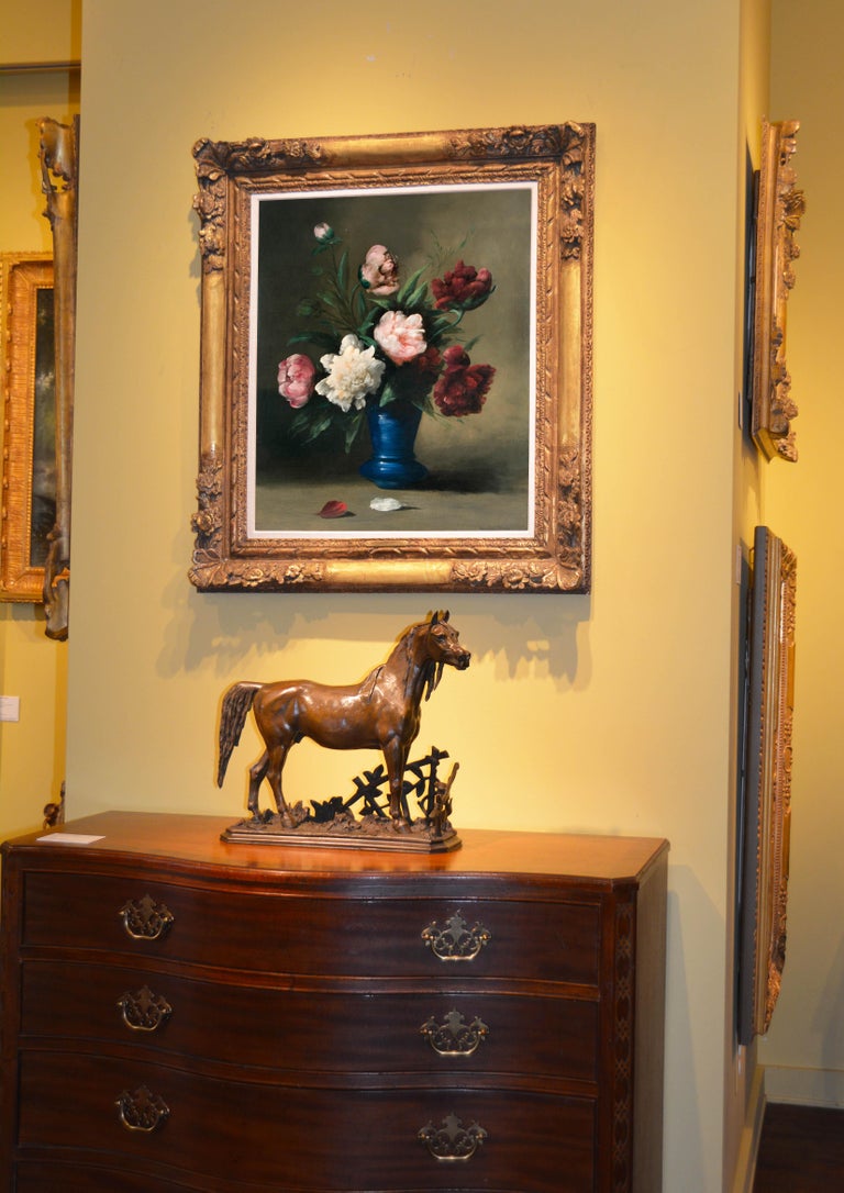 Germain Theodore Ribot - Floral Still-Life, Peonies in Blue For Sale at ...