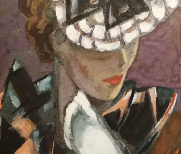 Enrico Sacchetti 1 - Enrico Sacchetti, Fashion croquis, 1935, tempera ...