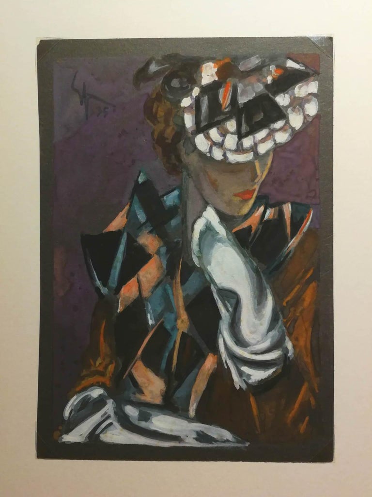 Enrico Sacchetti 1 - Enrico Sacchetti, Fashion croquis, 1935, tempera ...