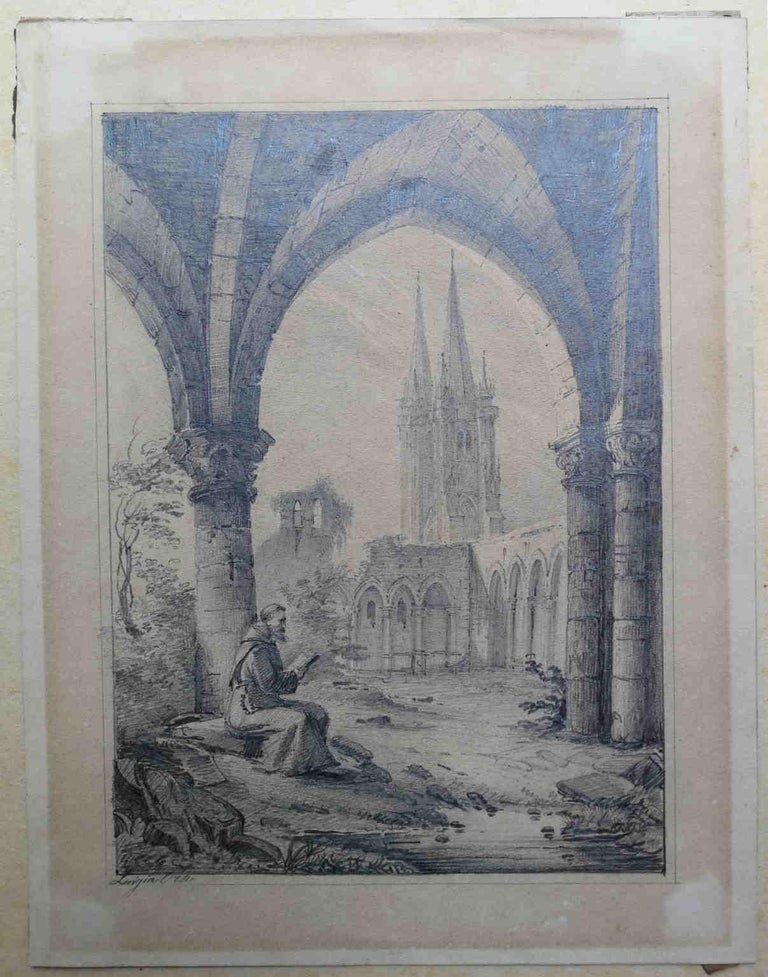 Luigia Orsi - Signed Luigia Orsi Drawing view of the Koln cathedral 19 ...
