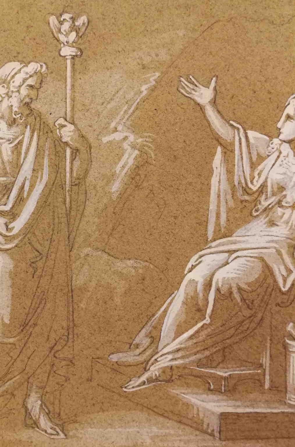 Attributed Min Veneto Neoclassical Mythological Drawing 19th century ...