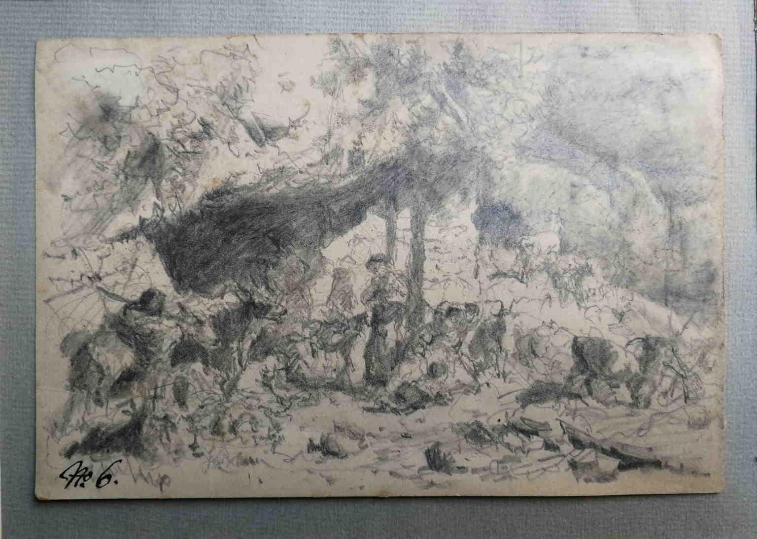 Jehudith Sobel - Modern Polish Jewish Pencil Drawing Modernist ...