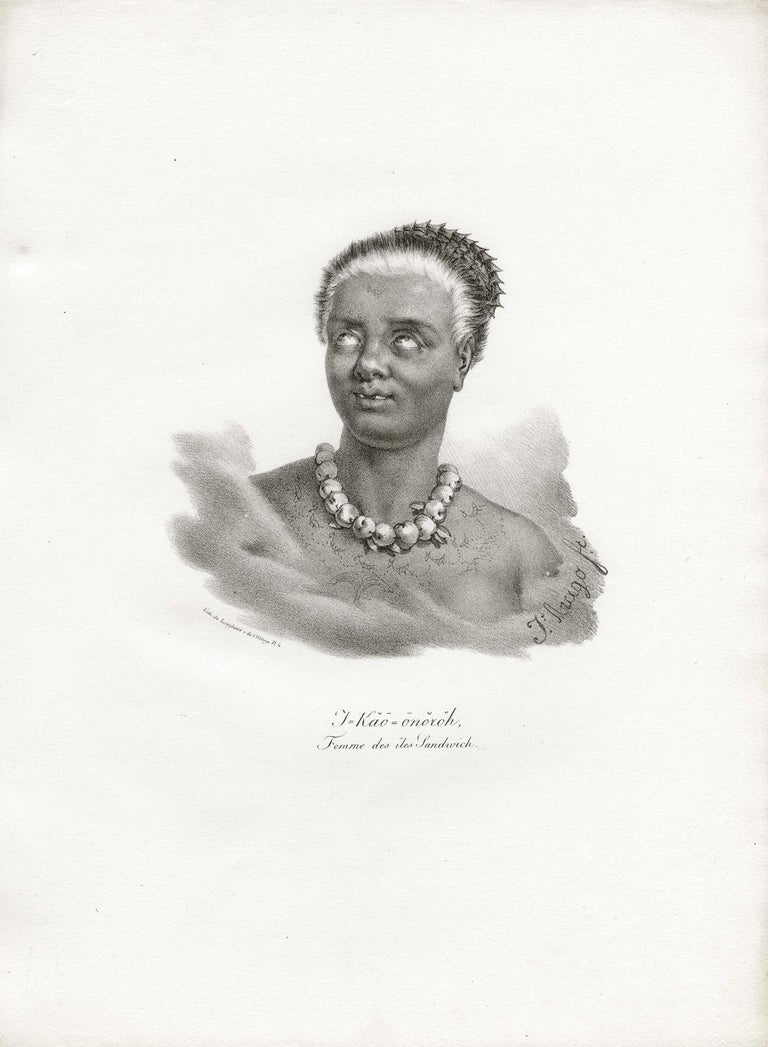 After Jacques Arago - 'T-Kaa-Onoroh, Femme des iles-Sandwich', Hawaii ...
