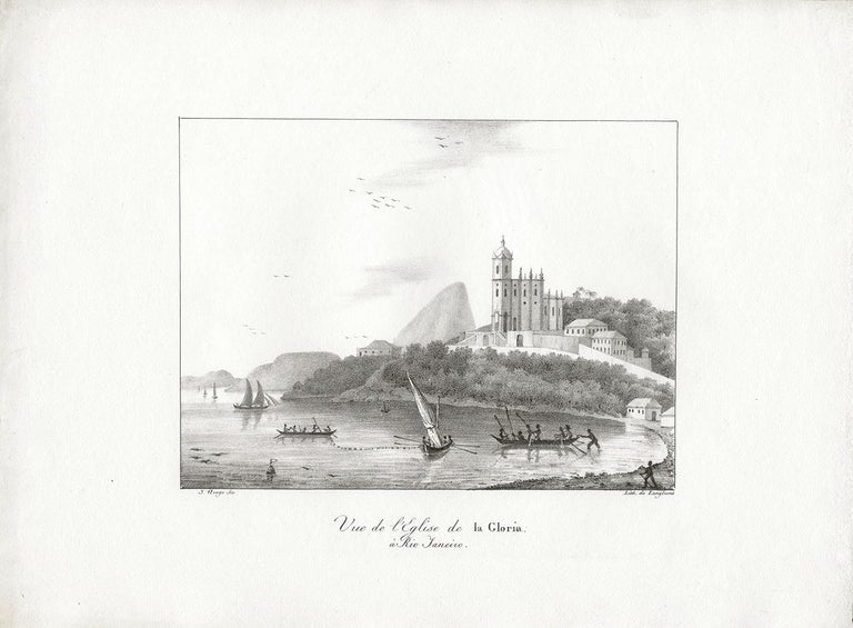 After Jacques Arago - 'Vue de l'Eglise de la Gloria a Rio Janeiro ...