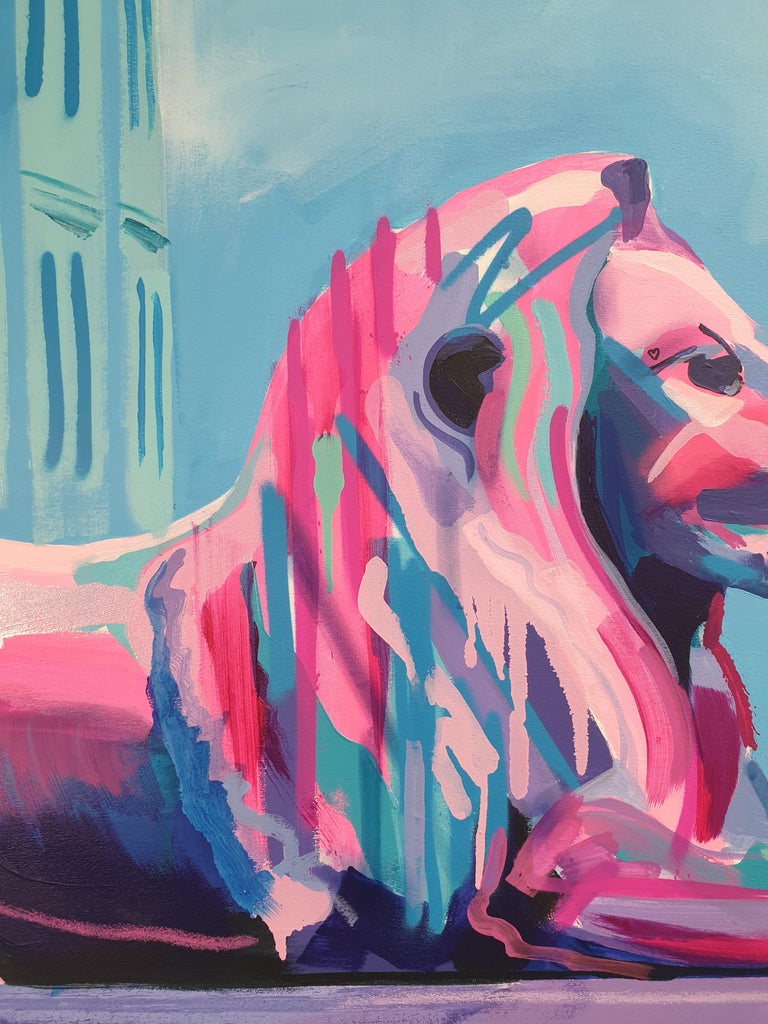 Tim Fowler - Lion Of Trafalgar Square - Acrylic, Modern Art ...
