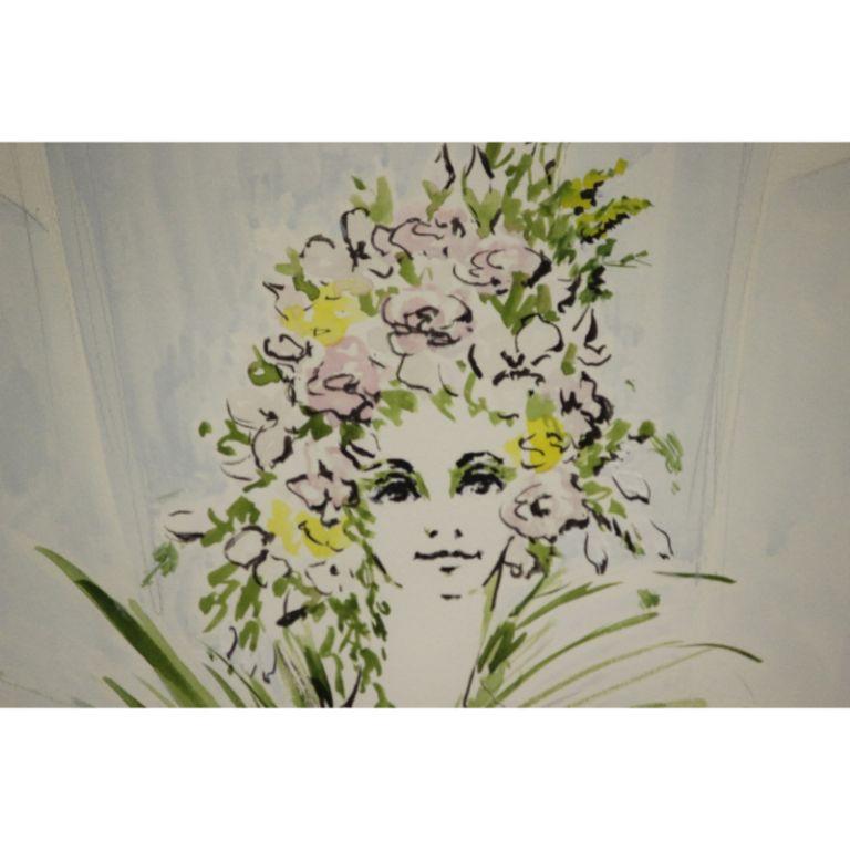 Alexander Warren Montel - Lanvin Paris Advert Watercolour "Chic Model ...