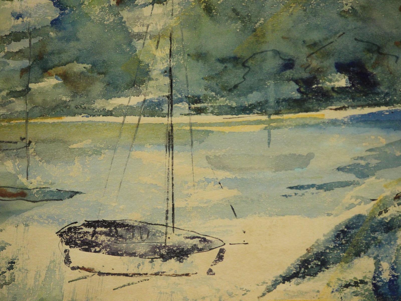 Alfred Birdsey - Bermuda Cove Watercolour By Alfred Birdsey (1912-1996 ...