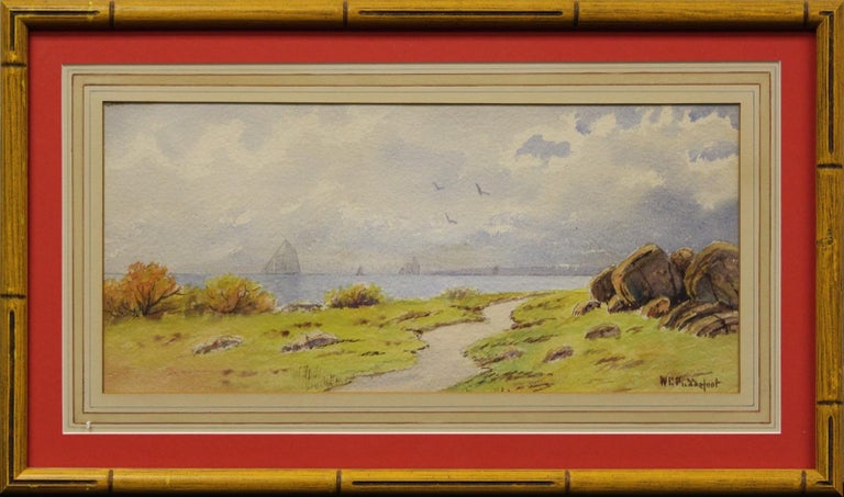 W.C. Puddefoot - Maine Coastal Harbour Scene For Sale at 1stDibs