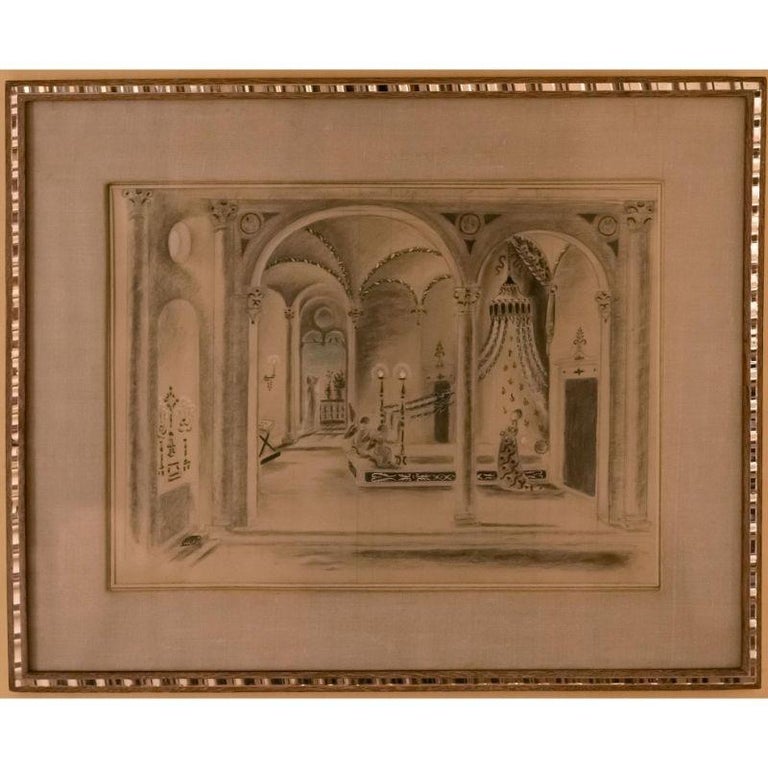 Oliver Messel - "Juliet's Bedroom" Watercolour and Gouache 1936 MESSEL ...