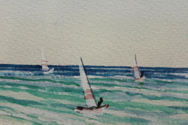 Clairmonte Mapp – „Glitter Bay Beach House – Barbados“, Aquarell von ...