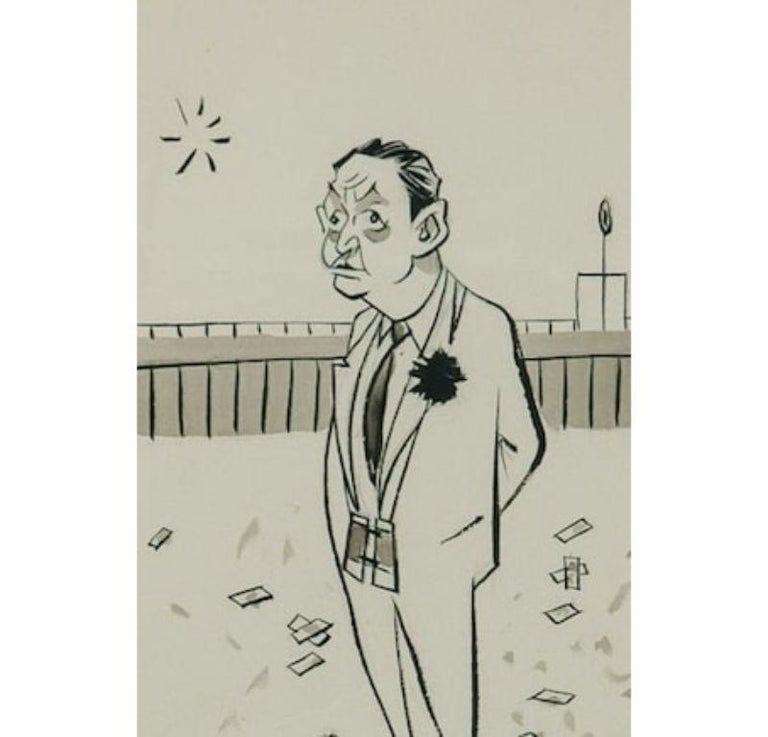 "Peb" Pierre Bellocq - French Horse Trainer Original Pen and Ink ...
