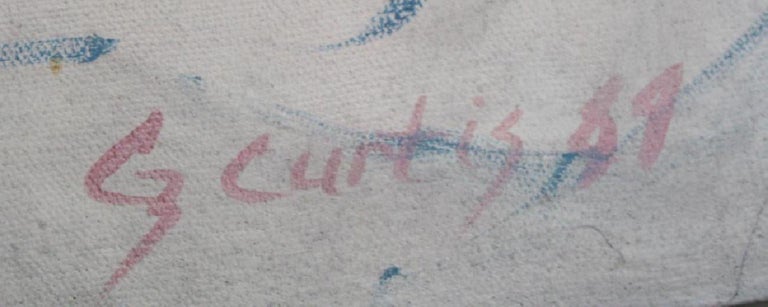 G. Curtis - "Untitled II" Original Oil on Canvas (Part of Set) Signed ...