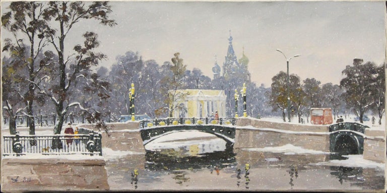 Alexander Alexandrovsky - Winter Scene (Title Unknown)-Oil Painting on ...