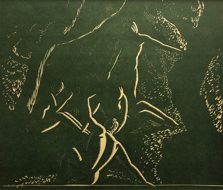 Kenneth Ballantyne - Wood Nymphs-Linocut For Sale at 1stDibs