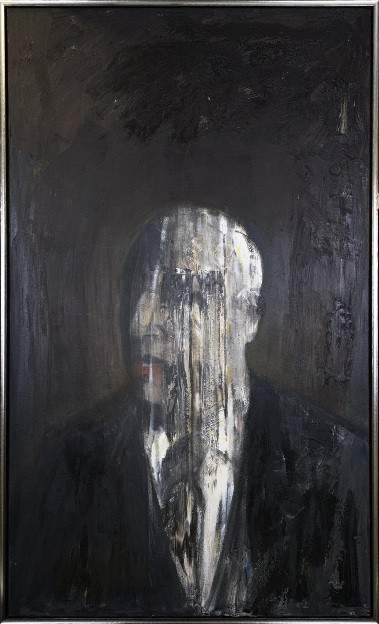 David Harouni - Untitled: Man. Framed Oil on Canvas For Sale at 1stDibs