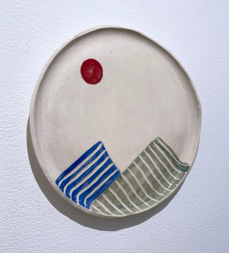 Molly Craig - Mountain Range, 2019, glazed ceramic plate, landscape ...