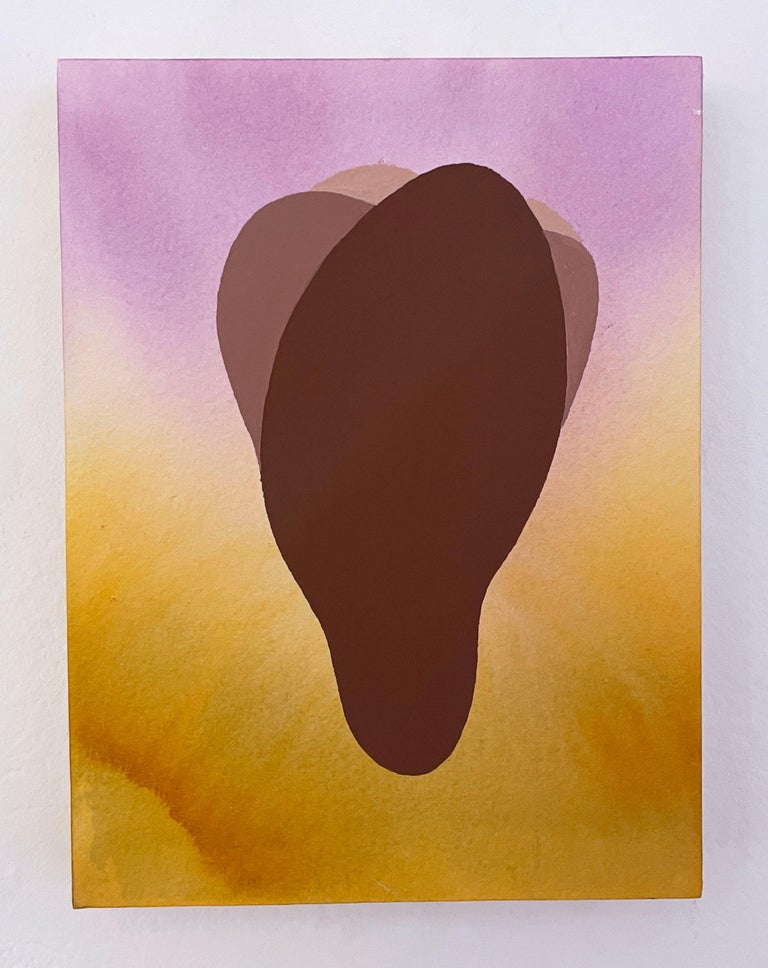 Shamona Stokes - Bud (2022), gold and purple color gradient, flower ...