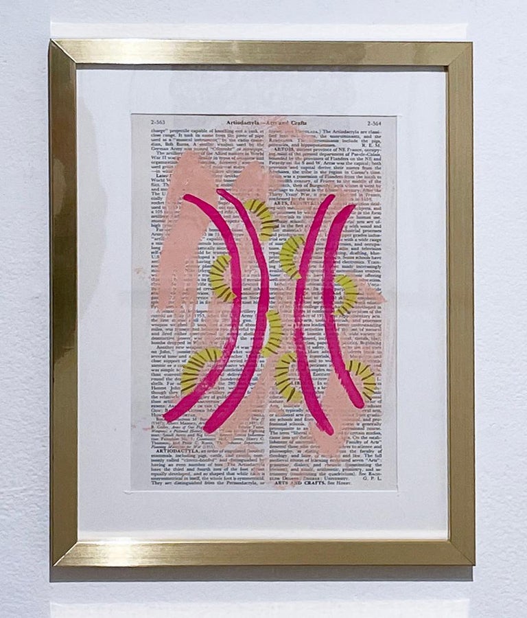 Cheryl R. Riley - Untitled (hot pink curved lines) For Sale at 1stDibs