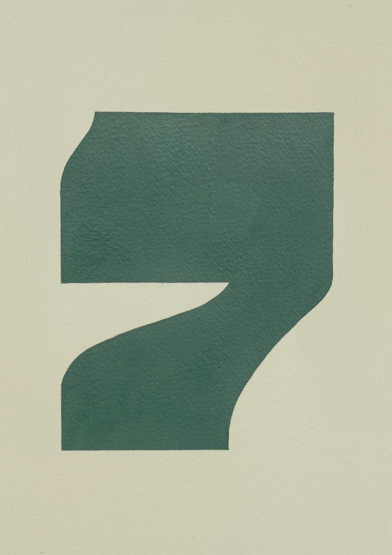 Ryan Park - Shape 44 (2019) Minimalist abstract shape, work on paper ...