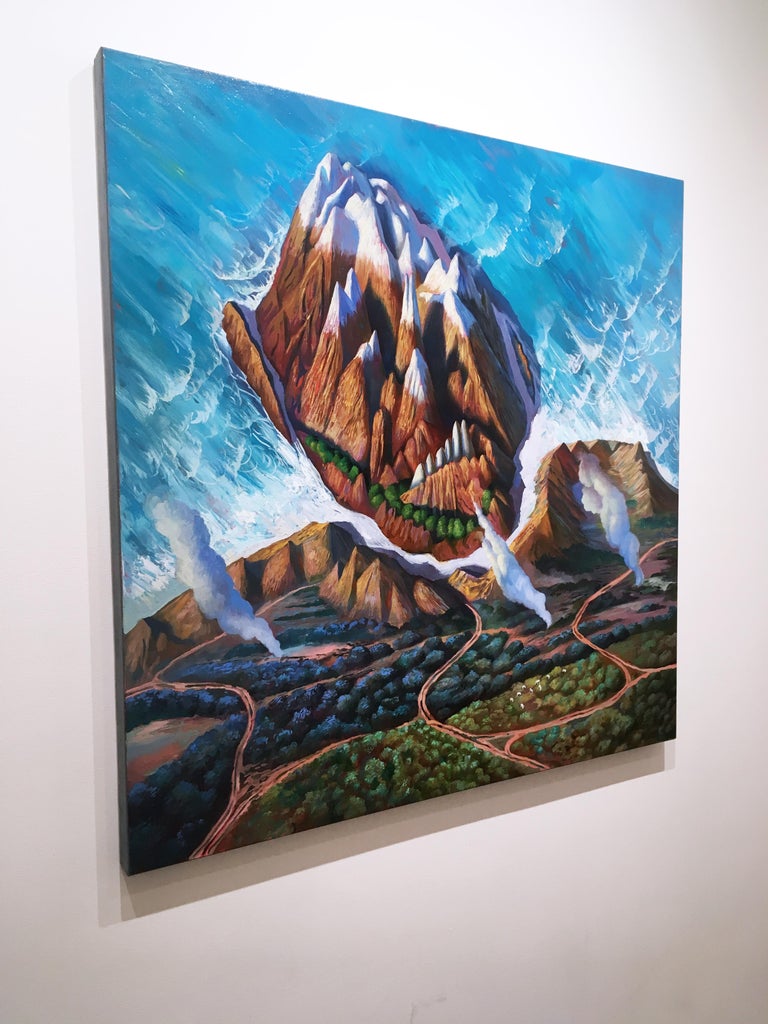 Thomas John Carlson - Self Portrait (Island Mt.), surrealist, landscape ...