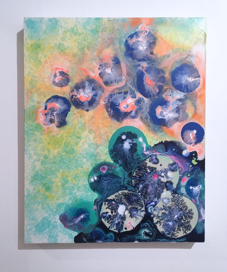 Orlando Reyes - Exo, diptych, 2017, figurative, abstract, purple ...