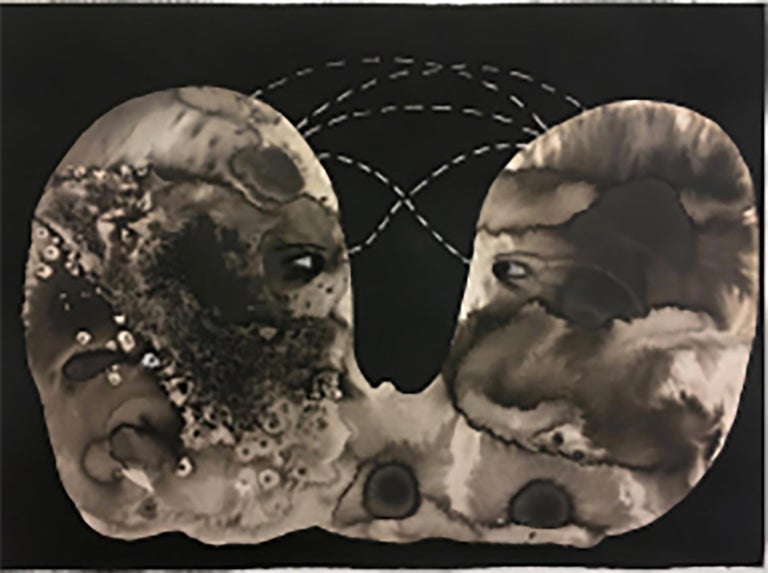 Shamona Stokes - Space Rocks, 2020, watercolour, oil pastel, black ...