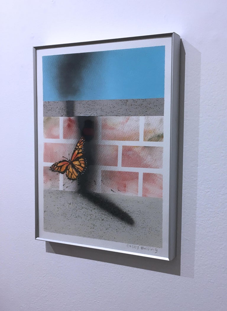 Casey Bolding - Untitled, (Butterfly), 2018, Monarch, sky blue and ...