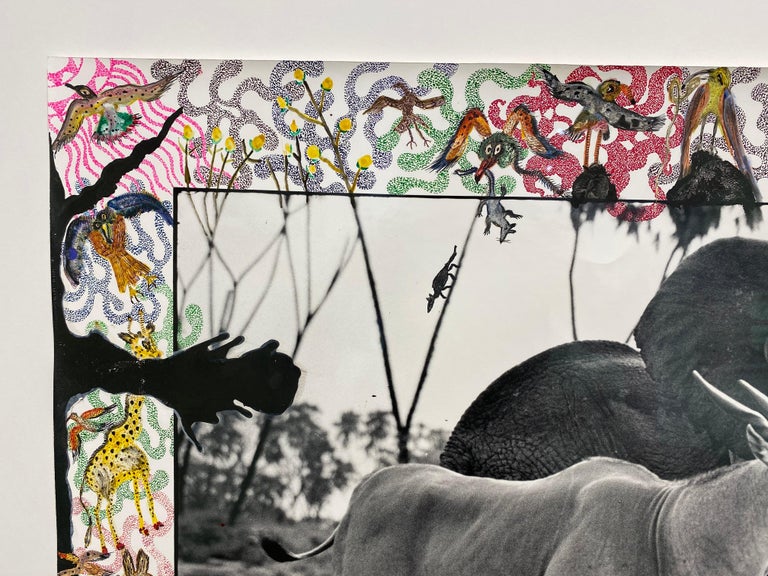 Peter Beard - Elephant and Eland - Contemporary, Animal, Landscape ...